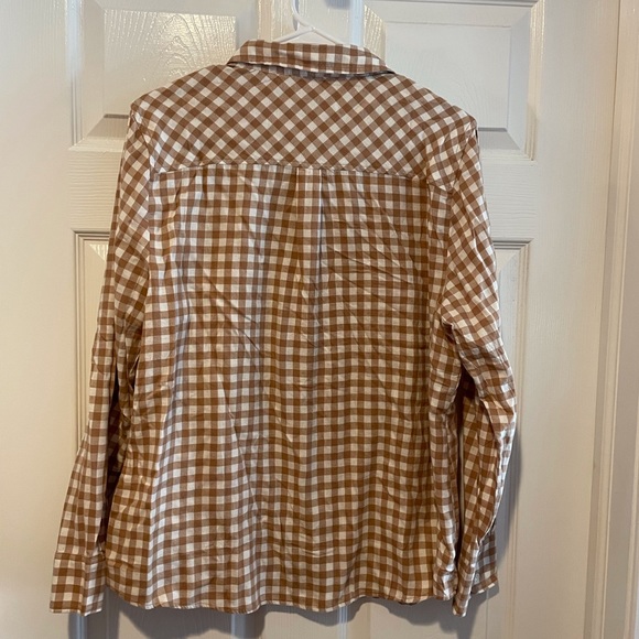 J. Crew Factory | Tops | Jcrew Ladies Gingham Button Down Shirt Xl | Poshmark